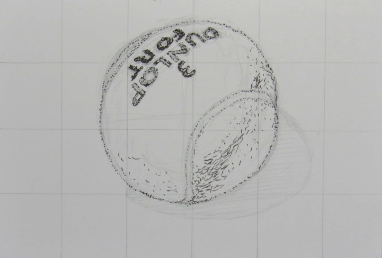 How to Draw a Tennis Ball in Pen and Ink