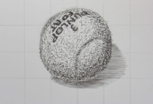 How to Draw a Tennis Ball in Pen and Ink